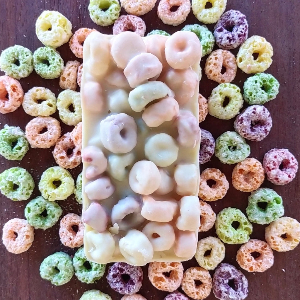 Froot Loops in White Chocolate - Temper Temper Fine Chocolate